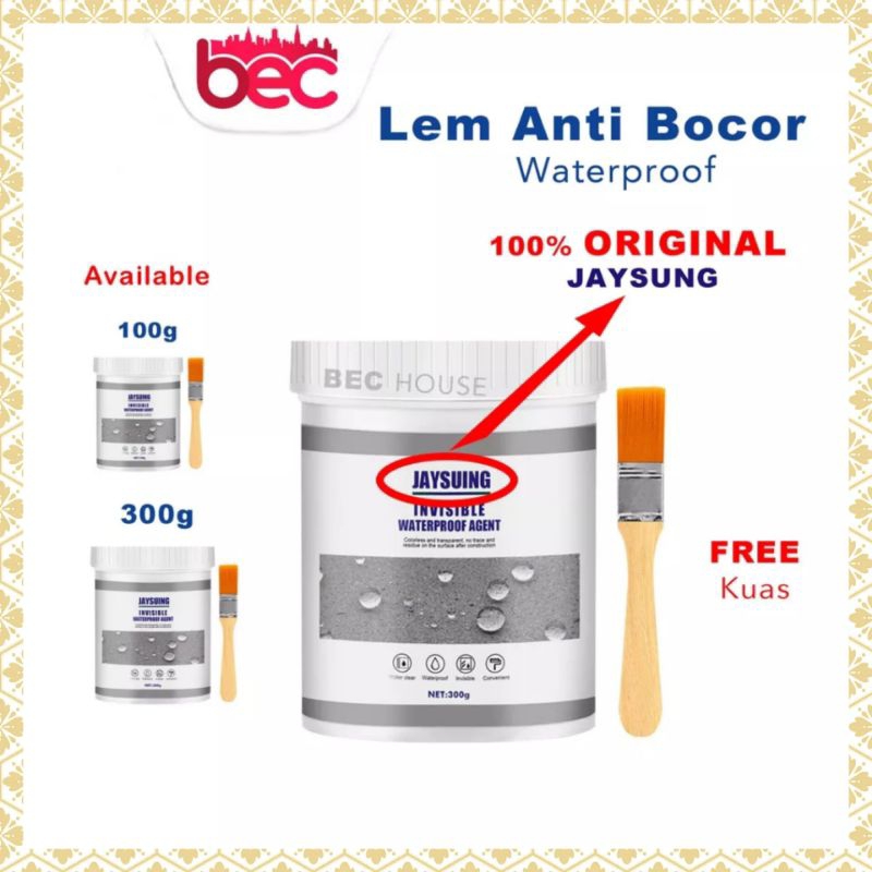 Jual ( gratis kuas ) 300 grm lem jaysuing cat pelapis anti bocor anti ...