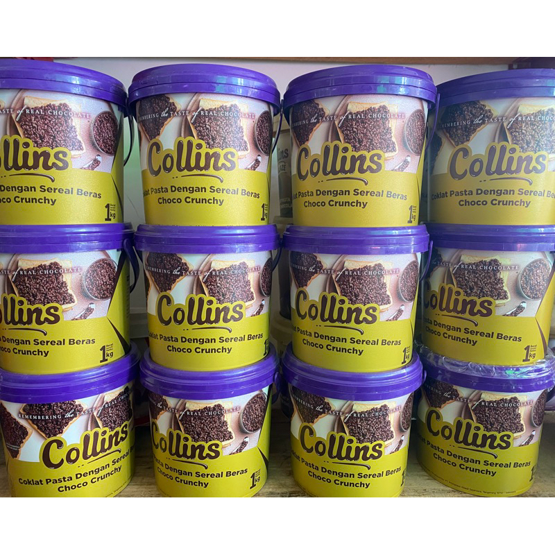 Jual collins choco crunchy 1kg & 350 gram kemasan ember | Shopee Indonesia