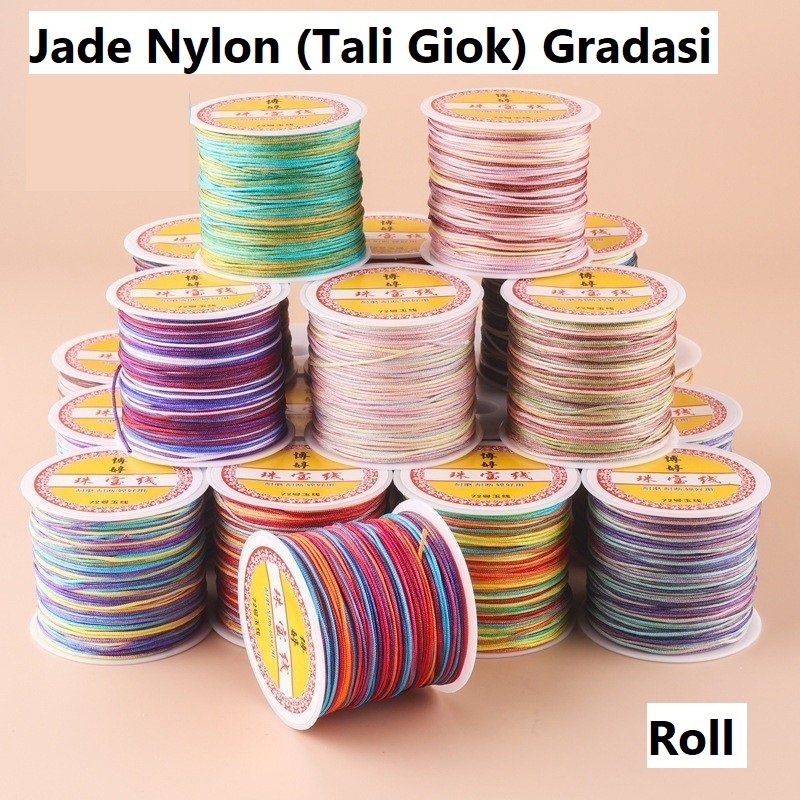 Jual Jade Nylon (Tali Giok) Gradasi Tali Benang Giok Mix Colorful China ...