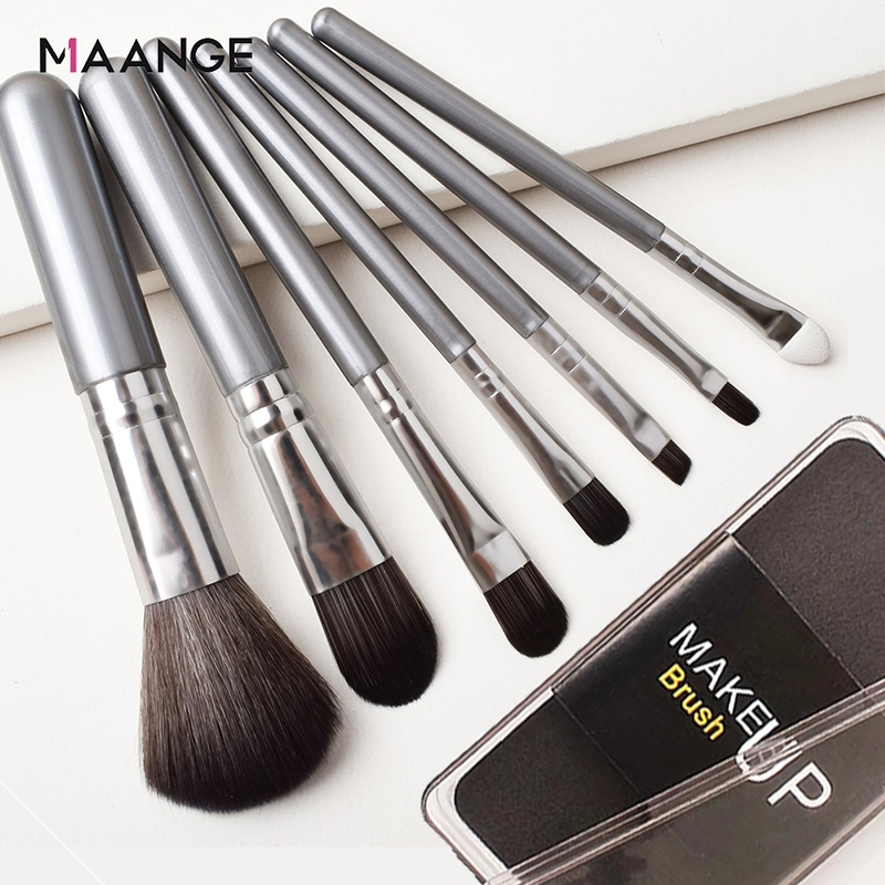 Jual MAANGE Make Up Brush Set Premium Kuas Kosmetik 7 IN 1 Professional ...