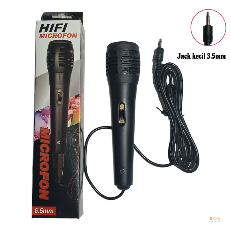 Jual MICROPHONE HIFI MIC KARAOKE MICROFON KARAOKE SPEAKER JACK KECIL 3 ...