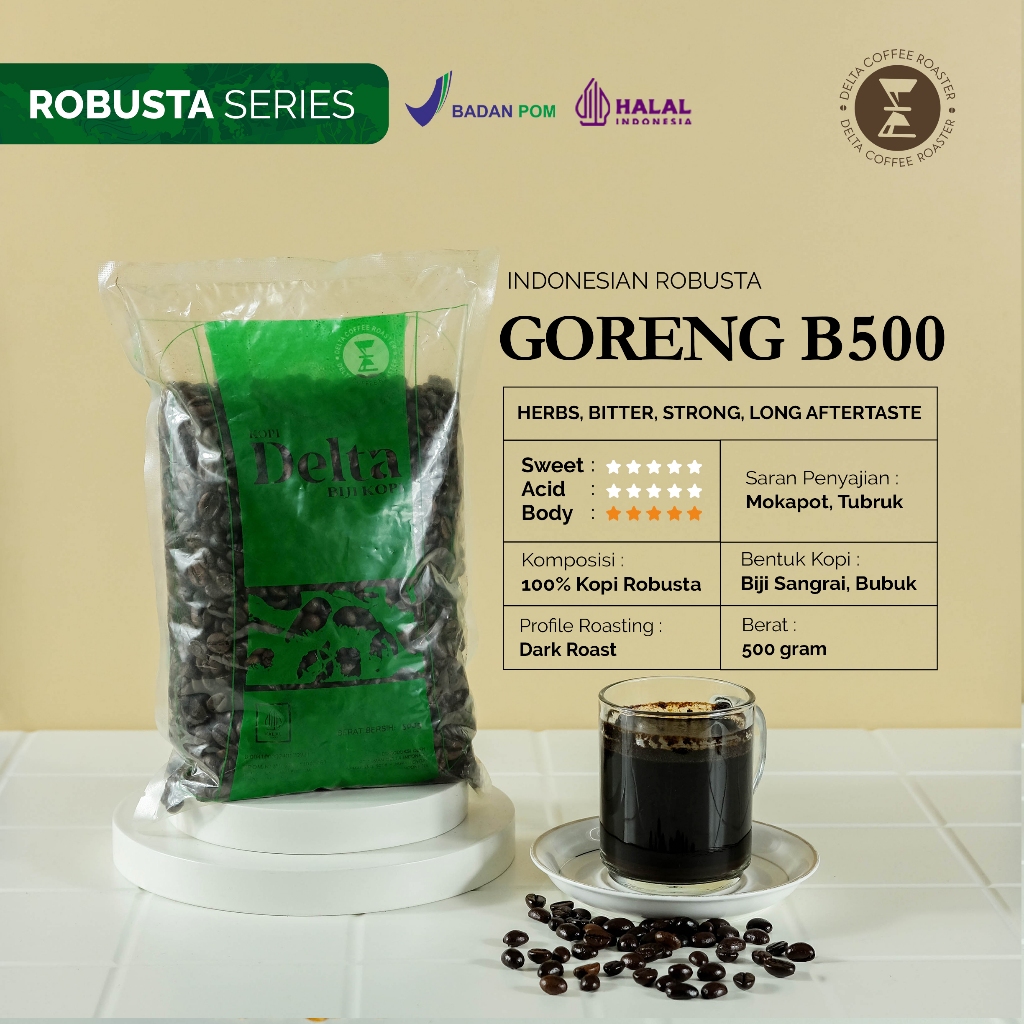 Jual Kopi Robusta Goreng B (Biji Ukuran Besar) Dark Roast 500g | Shopee ...