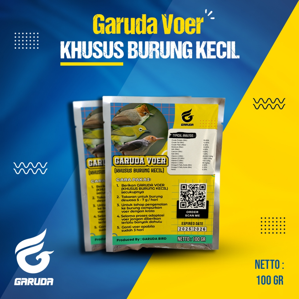 Jual VOER BURUNG KECIL | VOER HARIAN | VOER NUTRISI KOMPLIT | GARUDA ...