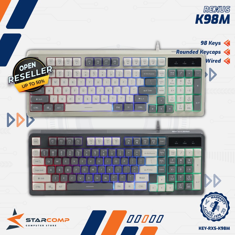 Jual Rexus Battlefire K98M Gaming Keyboard | Shopee Indonesia