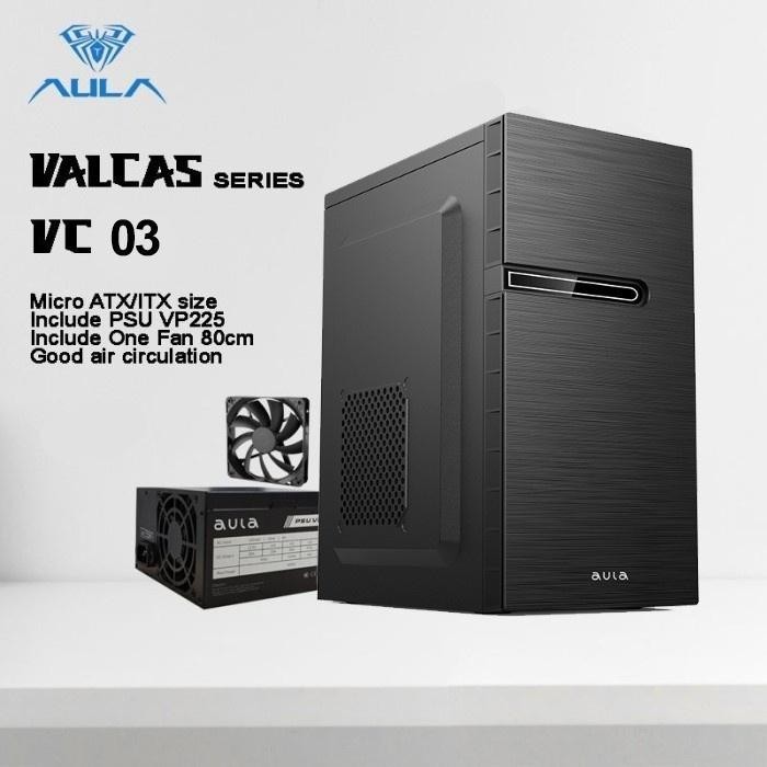 Jual Casing PC Aula Valcas Office VC03 m-Atx Usb 3.0 Include Psu 500w ...