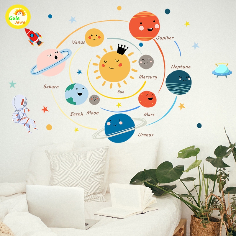 Jual New Wall Sticker Dinding Anak Planet Star Antariksa/Wall Stiker ...