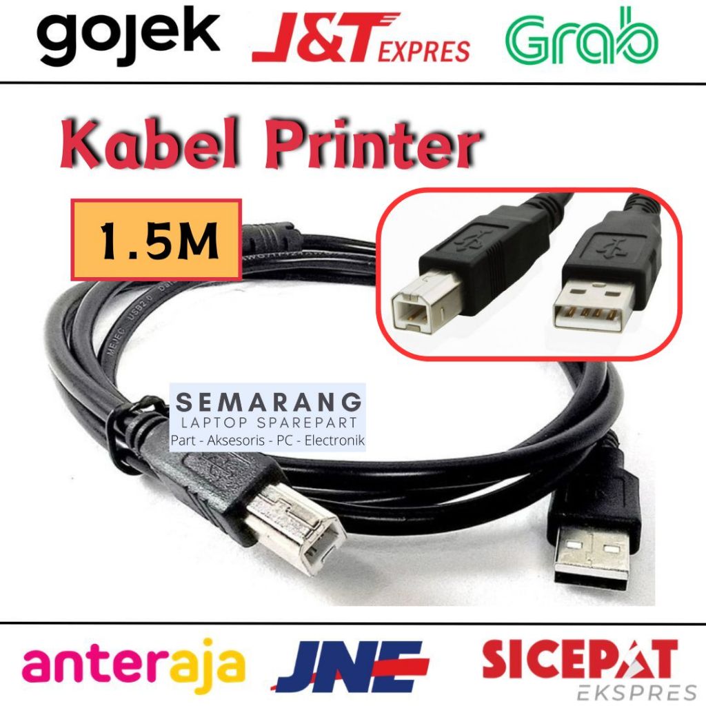 Jual KABEL PRINTER 1.5M Cable Panjang 1.5 m meter Adaptor Adapter Murah ...