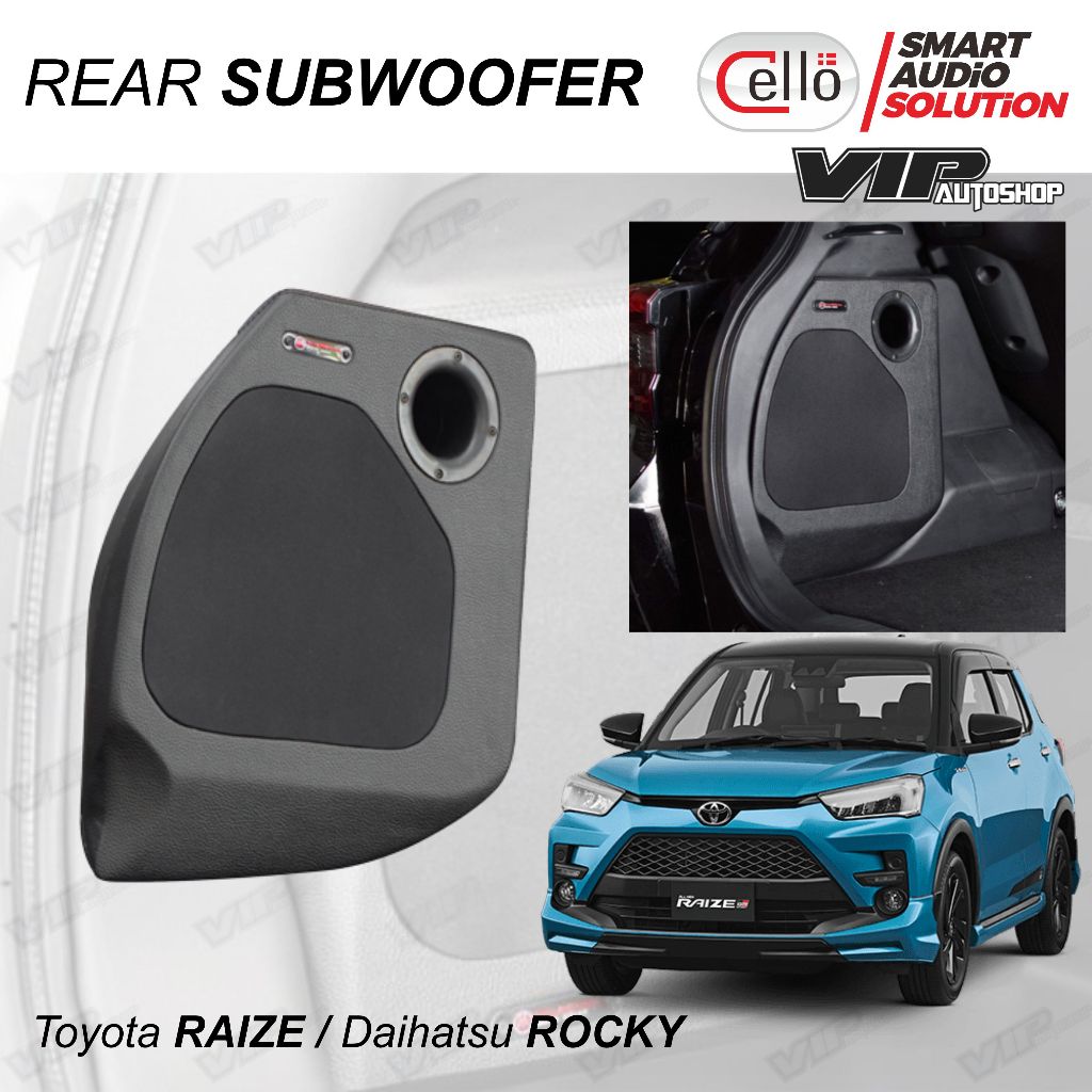 Jual Toyota RAIZE subwoofer pojok bagasi sudut belakang audio CELLO ...