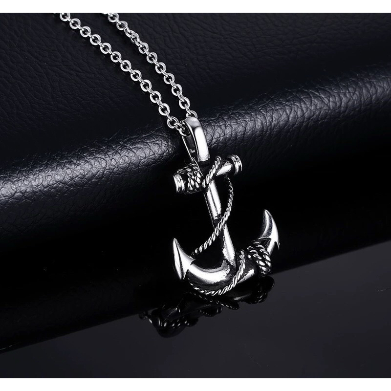 Jual KALUNG TITANIUM LIONTIN JANGKAR KAPAL UNTUK PRIA MODEL TRENDI ANTI ...