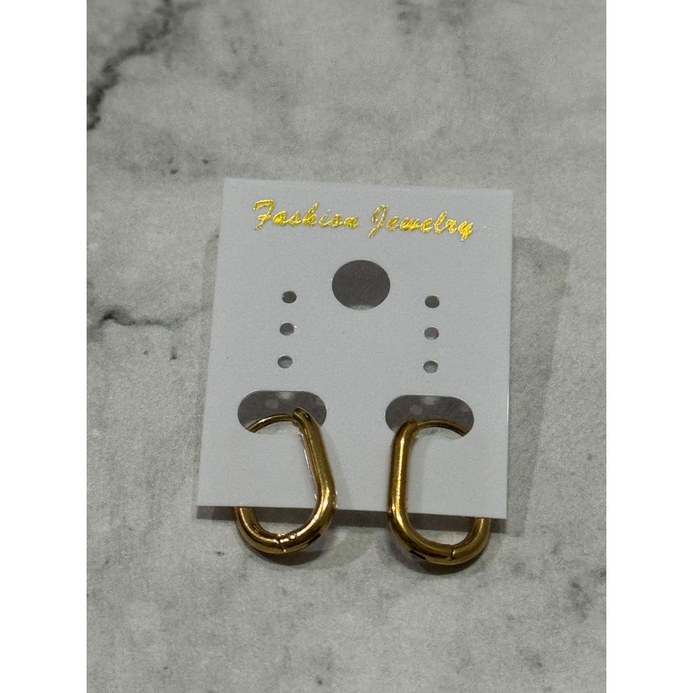 Jual Anting Hoop/Loop Wanita Polos Bulat Persegi Kecil Kasual Elegan ...
