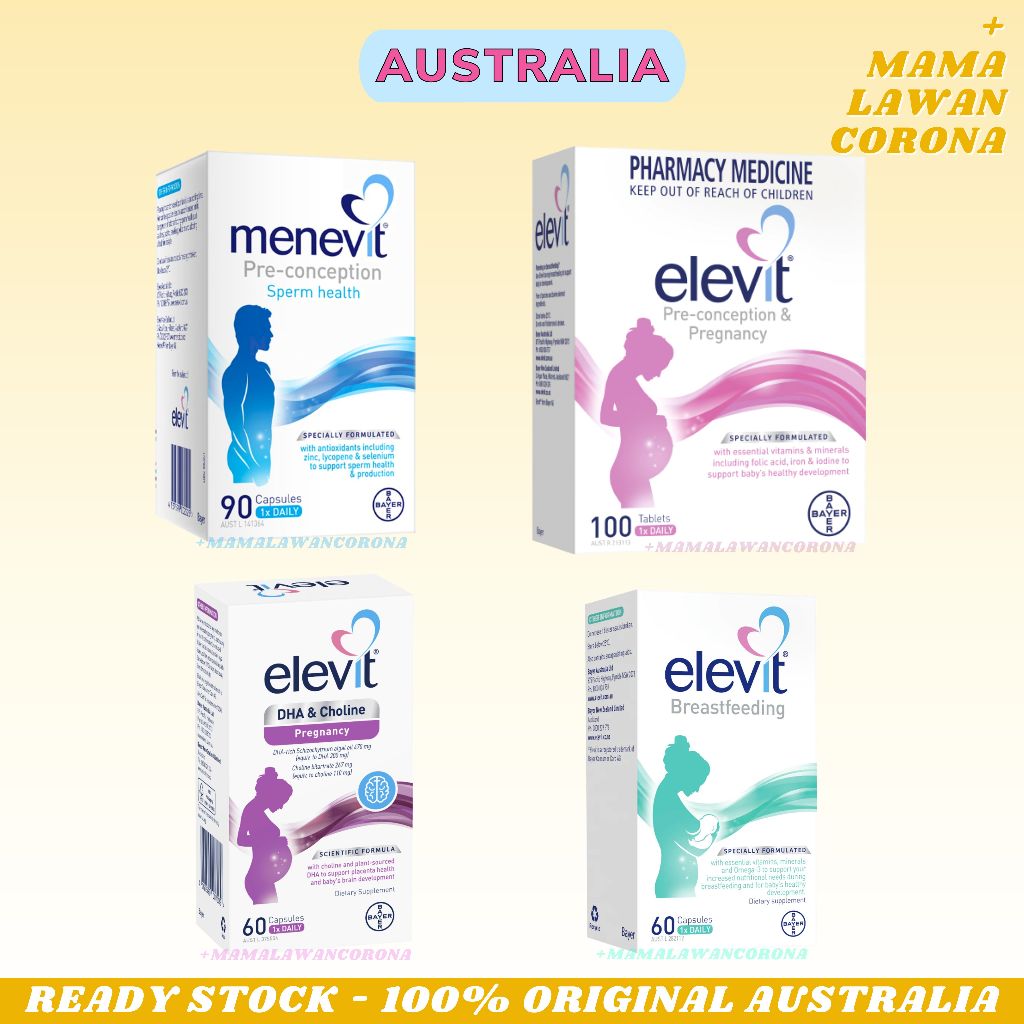 Jual ELEVIT Pregnancy Pre Conception Multivitamin 100 Tablets Tablet ...