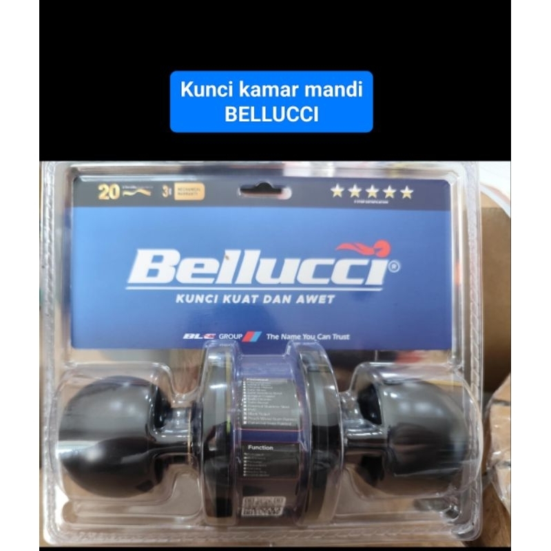 Jual Handle Pintu Kamar Mandi Bulat warna Hitam Bellucci BLC 5871 ET ...