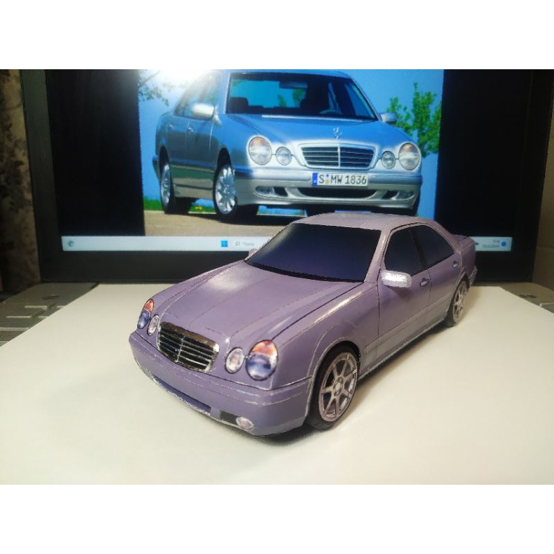 Jual Lembaran pola papercraft mobil mercy W210 skala 1:24 (OP-Ac2 ...