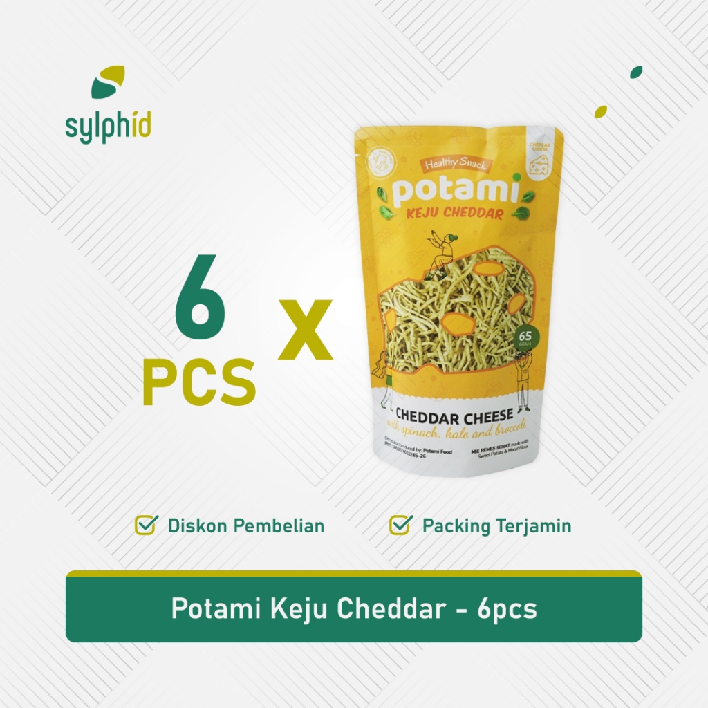 Jual Potami Mie Remes Keju Cheddar 65gr / Cheese Snack Tanpa MSG ...