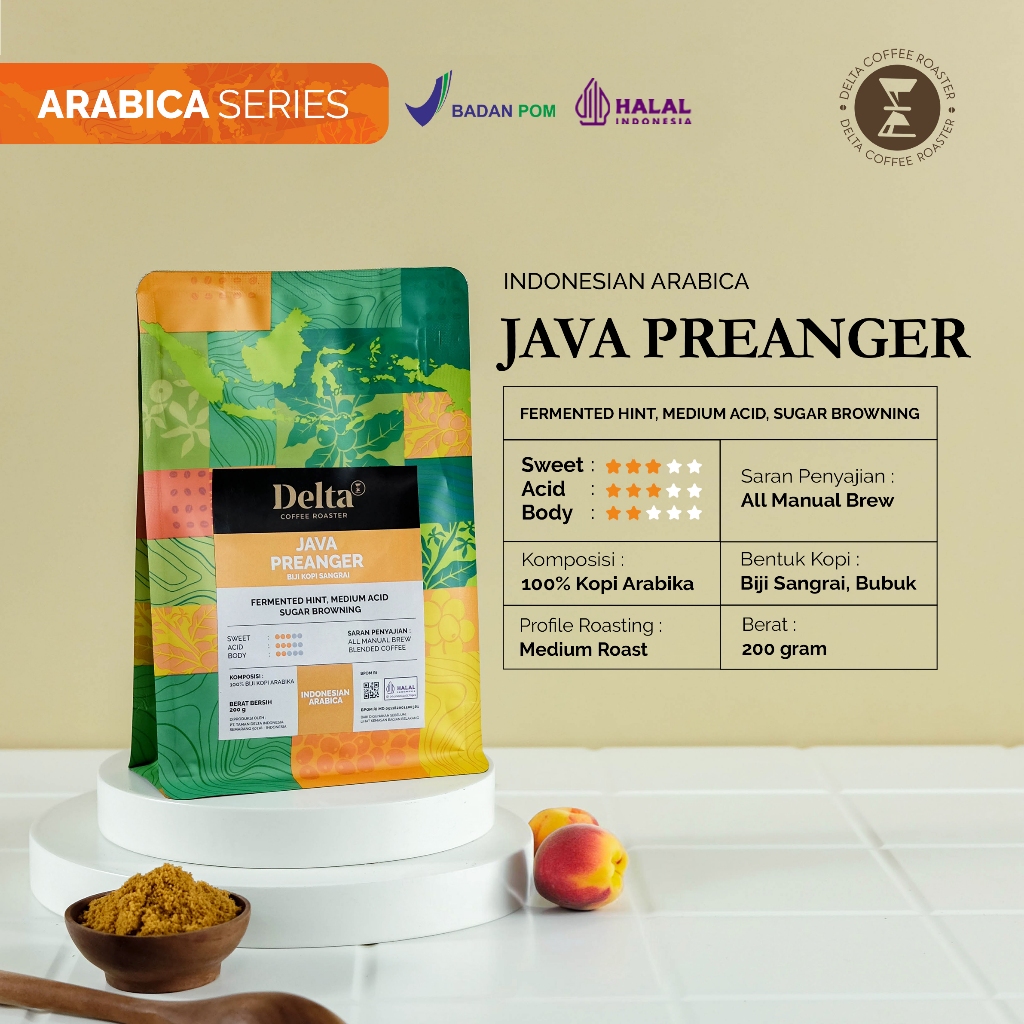 Jual Delta Coffee - Java Preanger Arabika Medium Roast 200g | Shopee ...