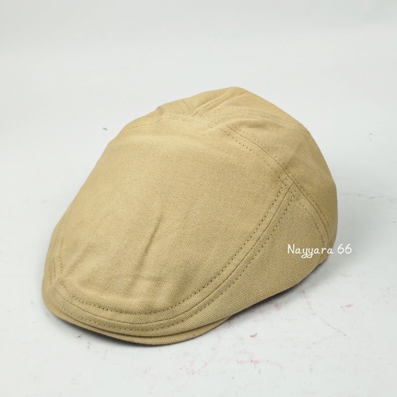 Jual flat cap hat Canvas / topi kodok / topi copet / topi pelukis /topi ...