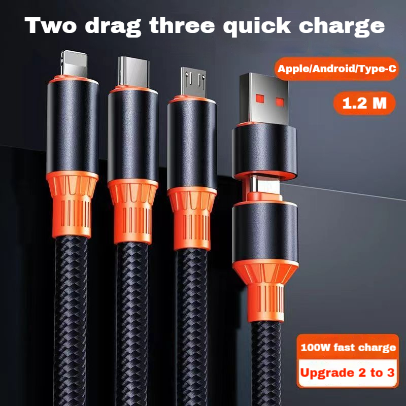 Jual 【Double Type-c】HX 2 in3 Charging Cable Multi Usb Port Multiple Usb ...