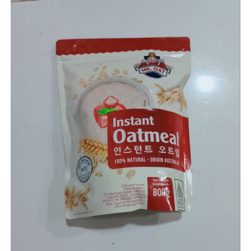 Jual mr oat instant oatmeal 800 gr merah/rolled oat instan | Shopee Indonesia