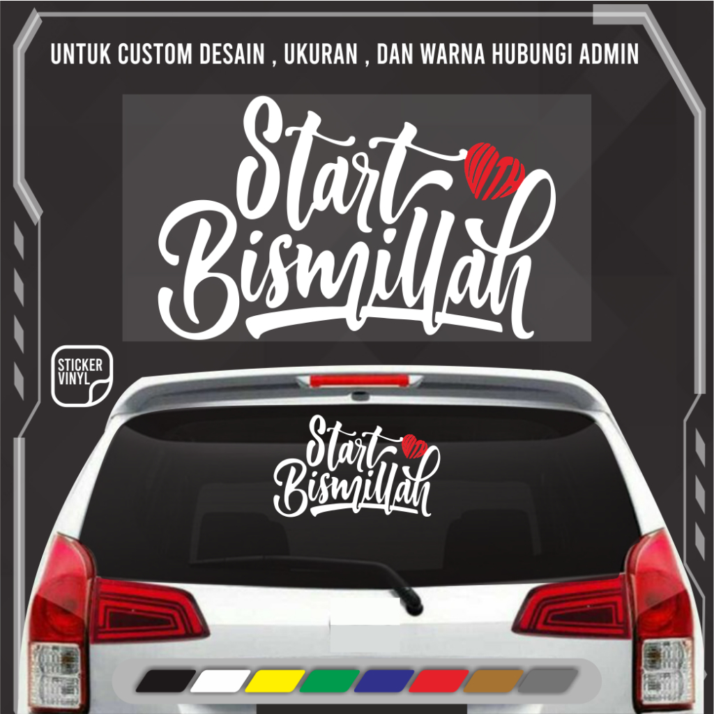 Jual Stiker Cutting Mobil Start Bismillah | Shopee Indonesia