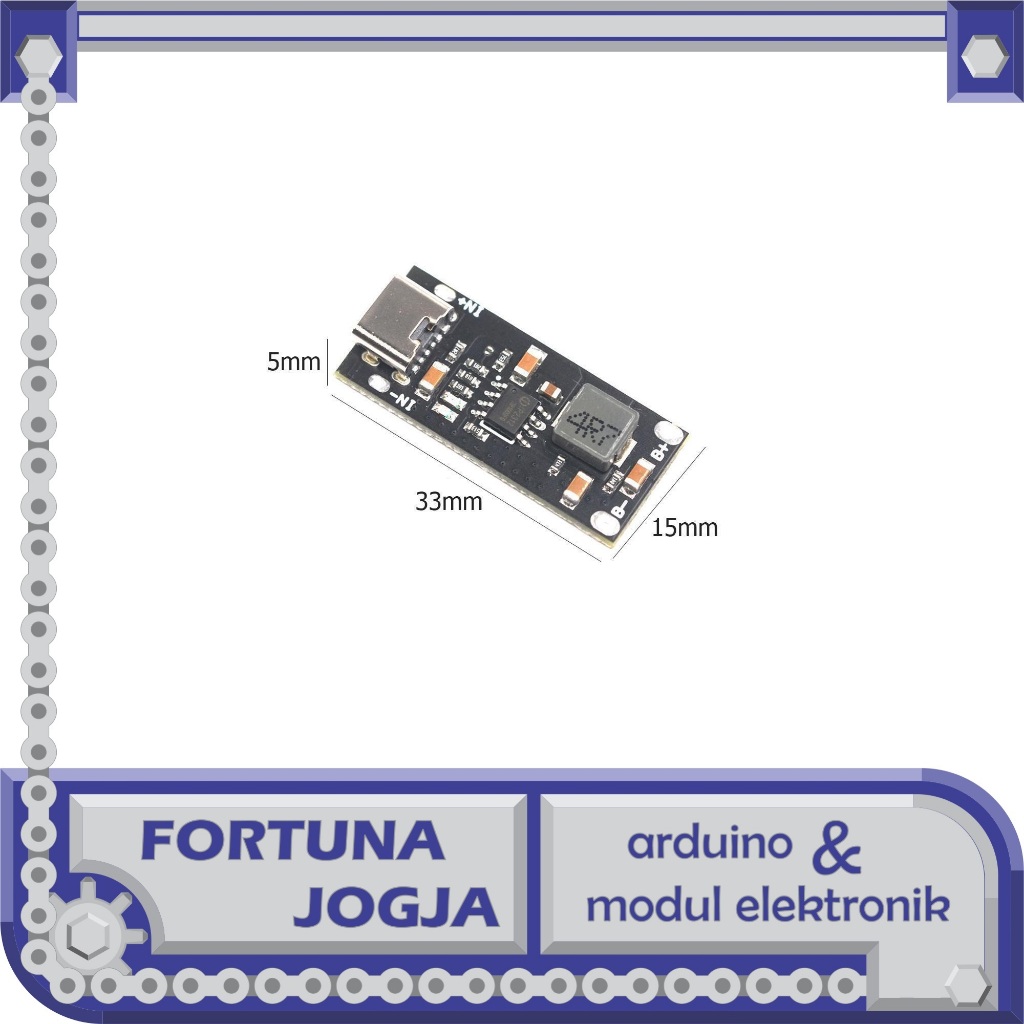 Jual IP2312 USB Type-C 3A 4.2V Lithium Battery Fast Charging Module ...