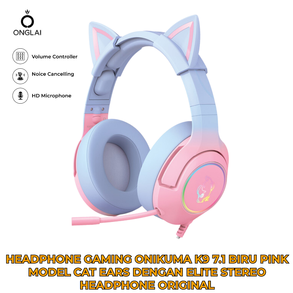 Jual HEADSET GAMING ONIKUMA K9 7.1 ALL SURROUND SOUND ATMOS - K9 BIRU ...