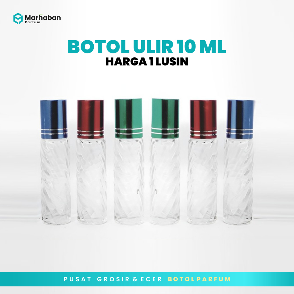 Jual Botol Ulir Roll On 10 ML - Botol Parfume Kosong Ulir tutup warna ...