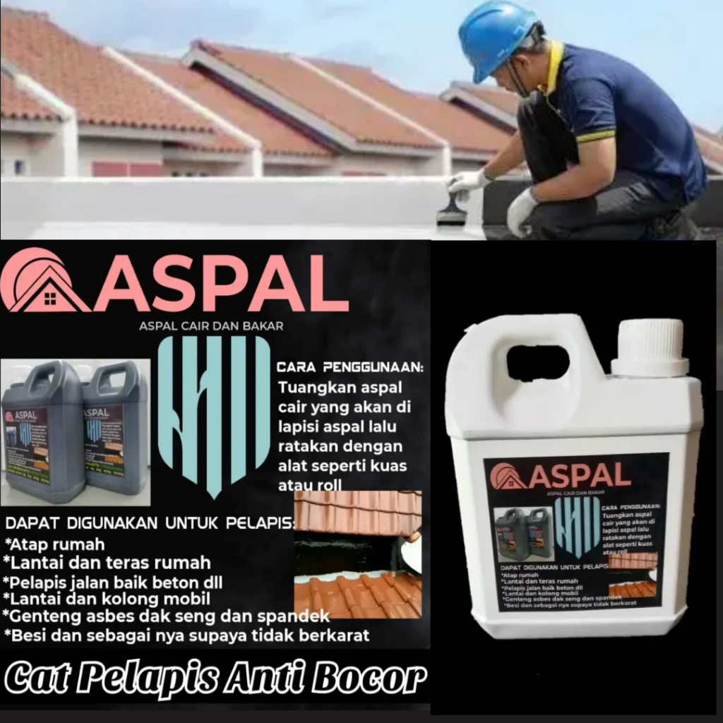 Jual Aspalt Emulsi Waterproofing Aspal Cair 1kg Pelapis Anti Bocor Segala Material | Shopee ...