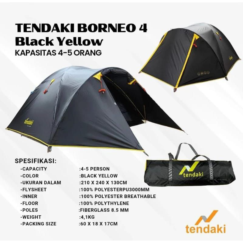 Jual TENDA CAMPING | TENDAKI MOLUCCAS 4 PRO | TENDAKI BORNEO 4 DOUBLE ...