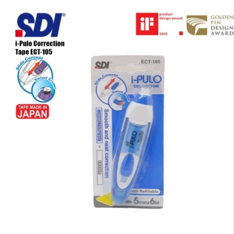 Jual Tipex Kertas / Correction Tape SDI I-Pulo ECT-105R (5mm x 6m) | Shopee Indonesia