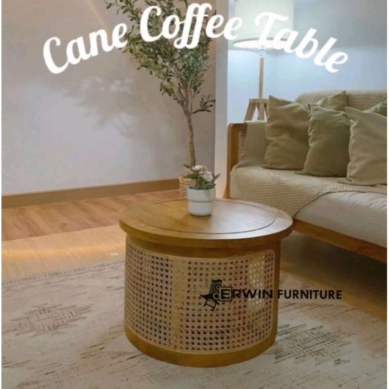 Jual coffe table rattan alami - meja cofi table - meja lesehan rotan ...