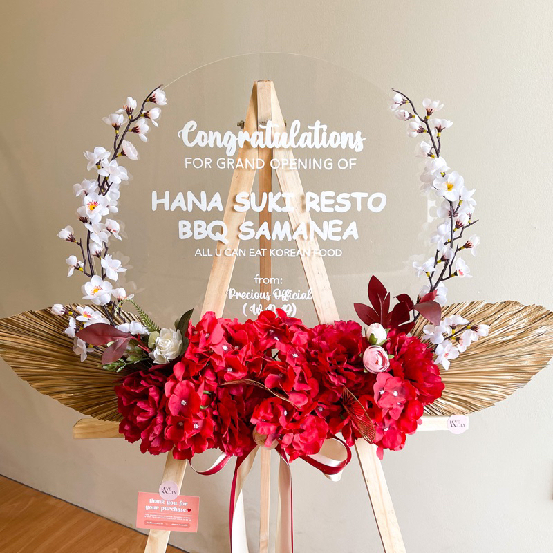 Jual [READY] PAPAN BUNGA ACRYLIC - Grand Opening Flower Standing ...