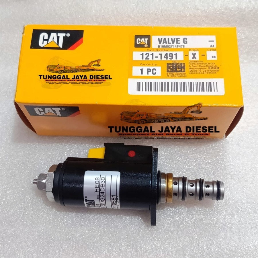 Jual Solenoid Valve Pompa 320C 320D Selenoid Main Pump 121-1491 / ...