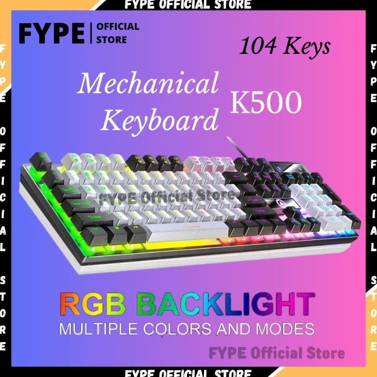 Jual Harga Bersahabat FYPE Gaming Keyboard RGB Cable Light K5 ...