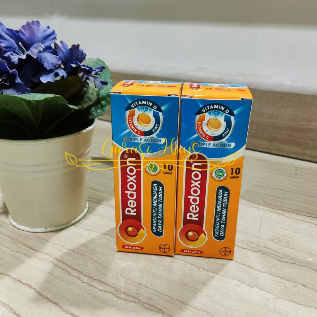 Jual Redoxon Triple Action Rasa Jeruk Vitamin C D Zinc 10 Tablets ...