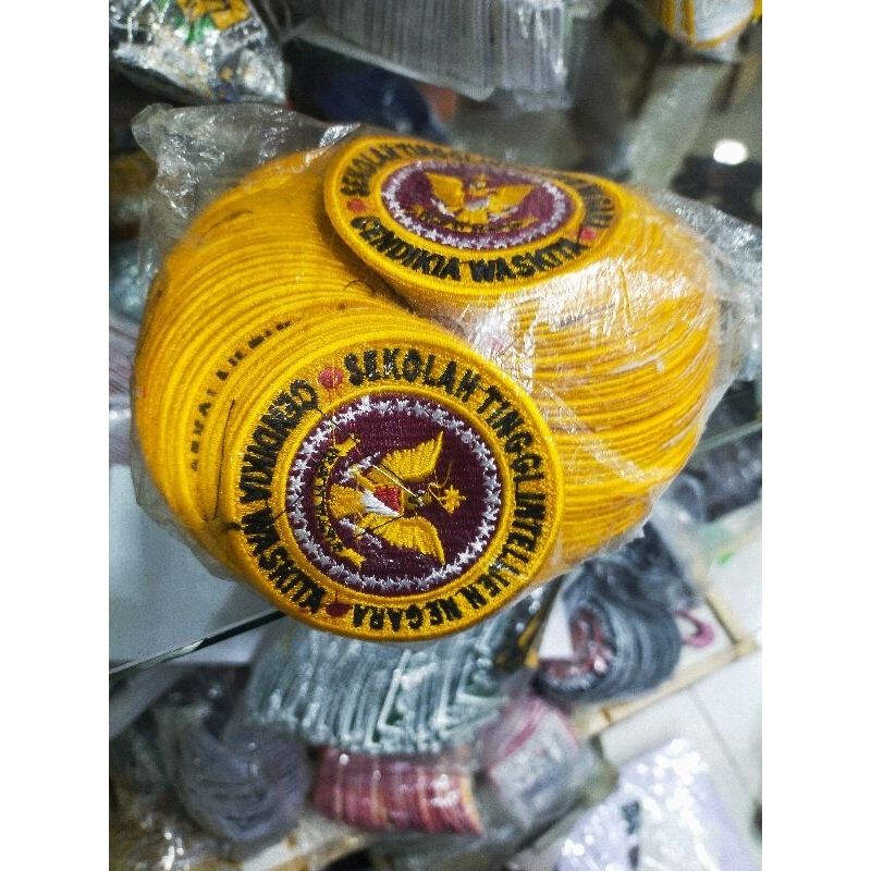 Jual bisa satuan Logo bordir sekolah tinggi intelijen Logo tempel ...