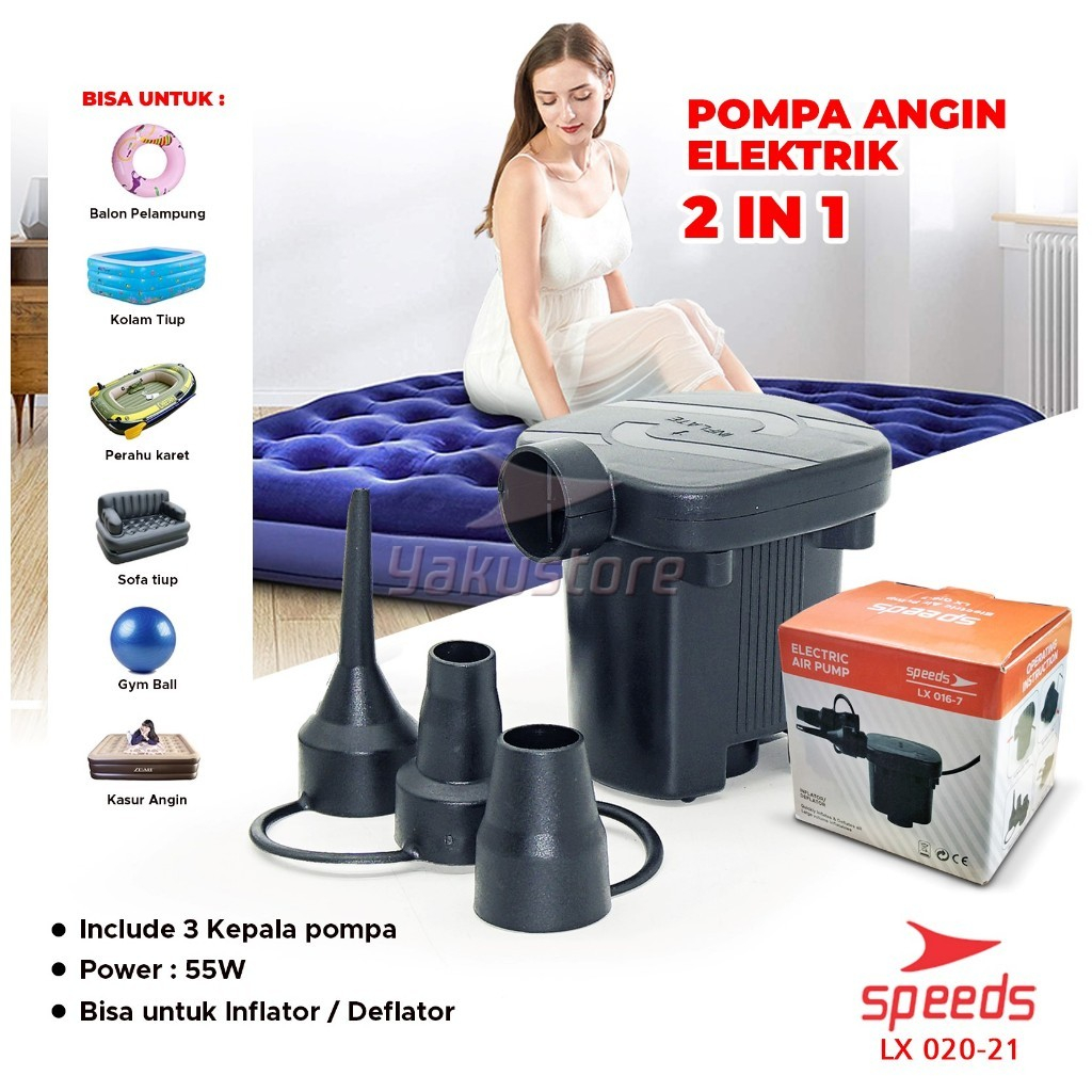 Jual SPEEDS Pompa Elektrik Air Pump Vacuum Angin Hisap Tiup Kasur ...