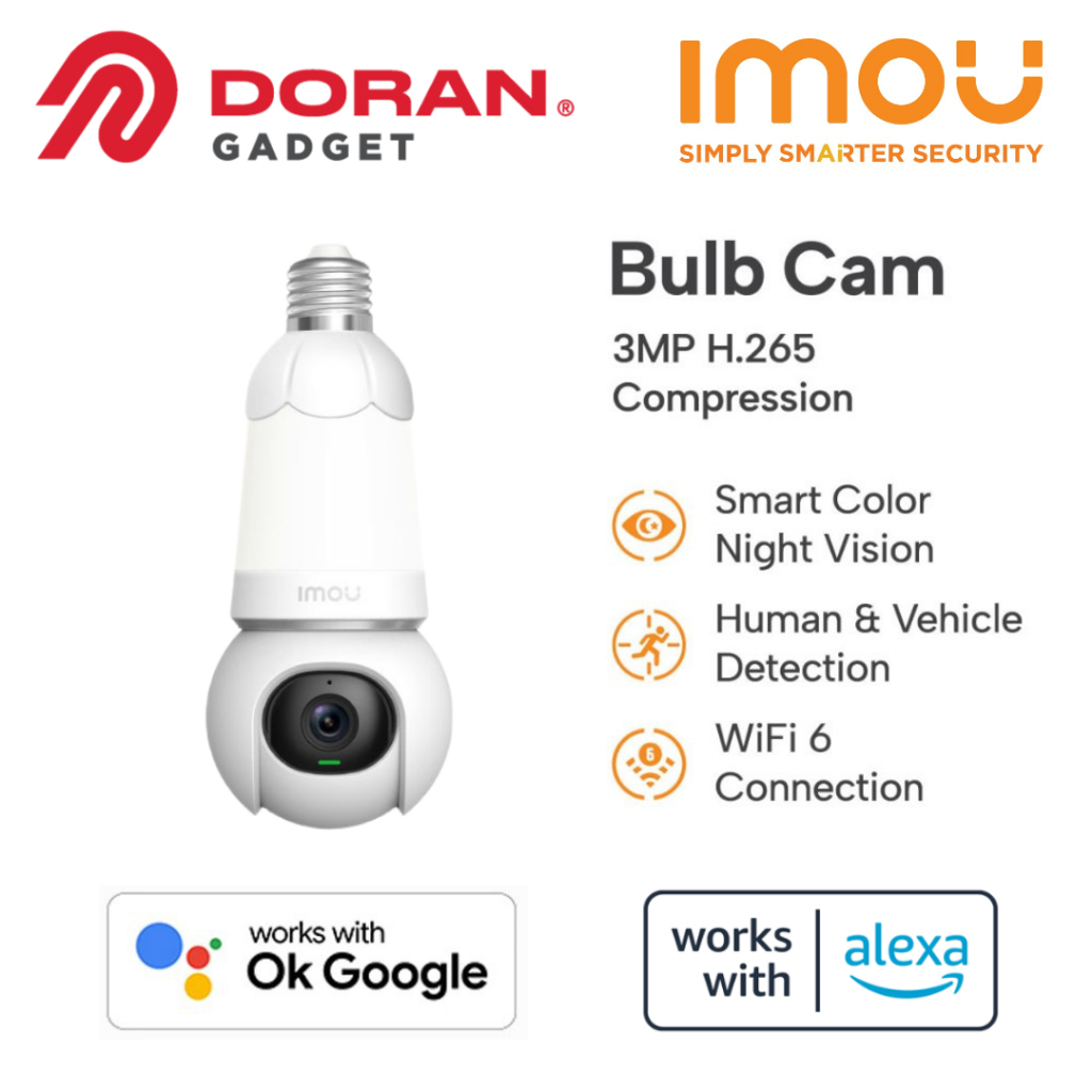 Jual IMOU Bulb Camera Smart IP Camera CCTV Indoor 3MP Two Way Talk ...