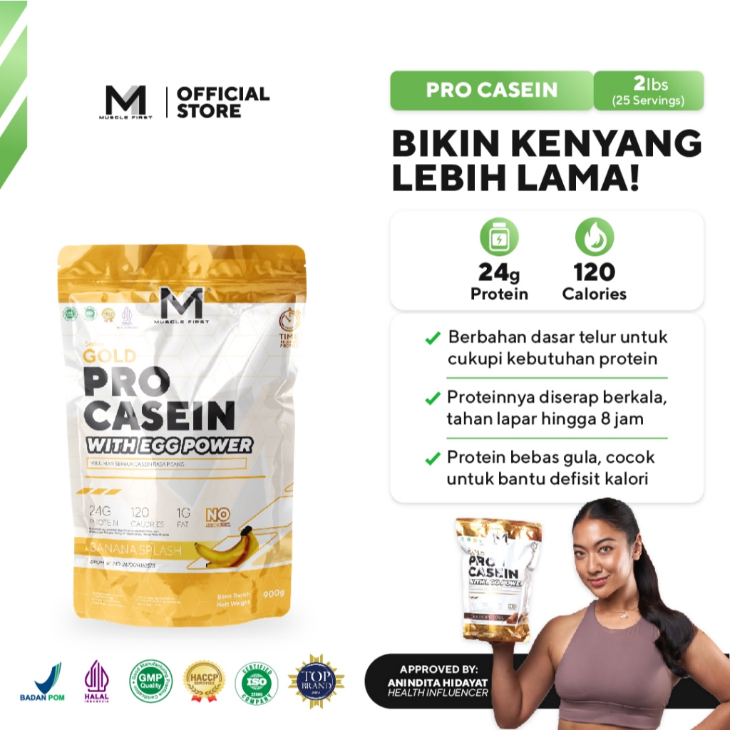 Jual MUSCLE FIRST Pro Casein 2lbs/900gr - Whey Protein Suplemen Fitness ...