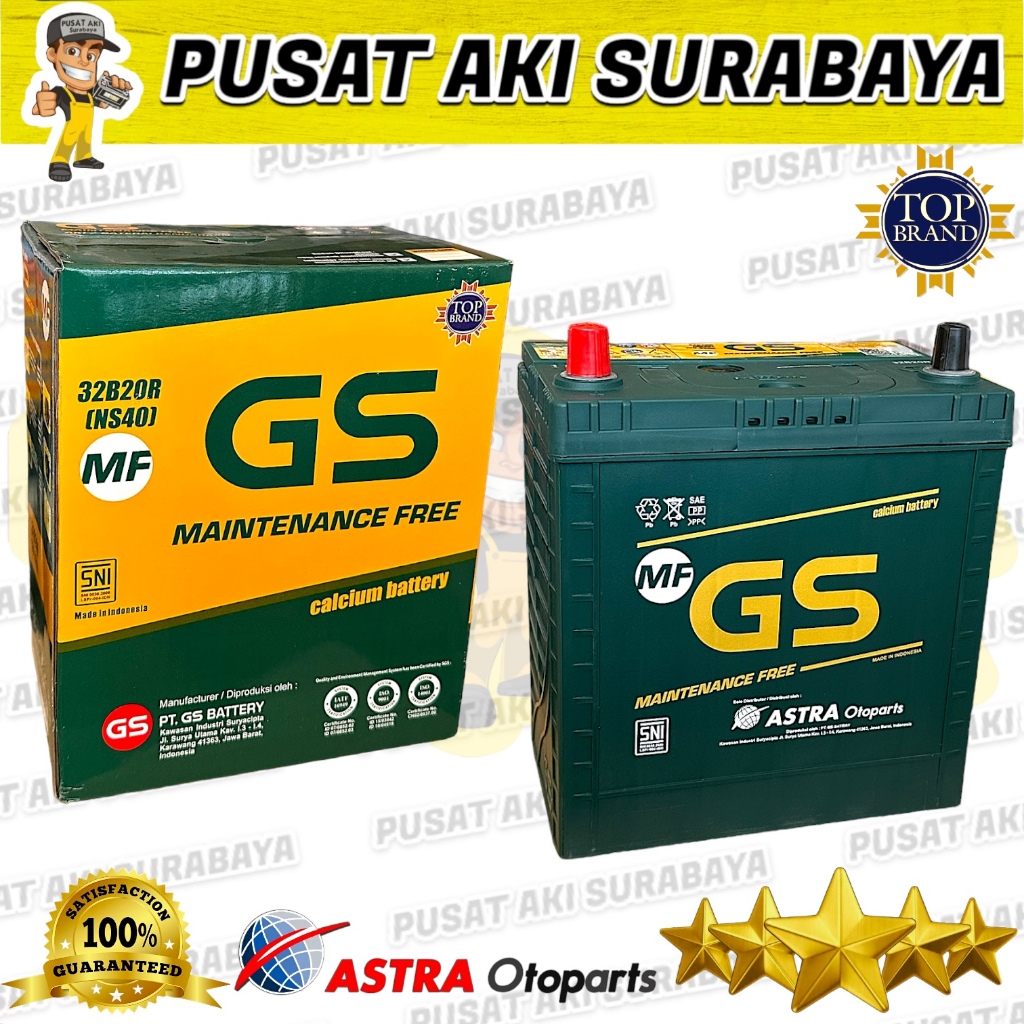 Jual ACCU TERIOS GS ASTRA MF NS40 38B20R 32AH 12V TERBARU GRAND MAX XENIA XI SIDEKICK ESCUDO ...