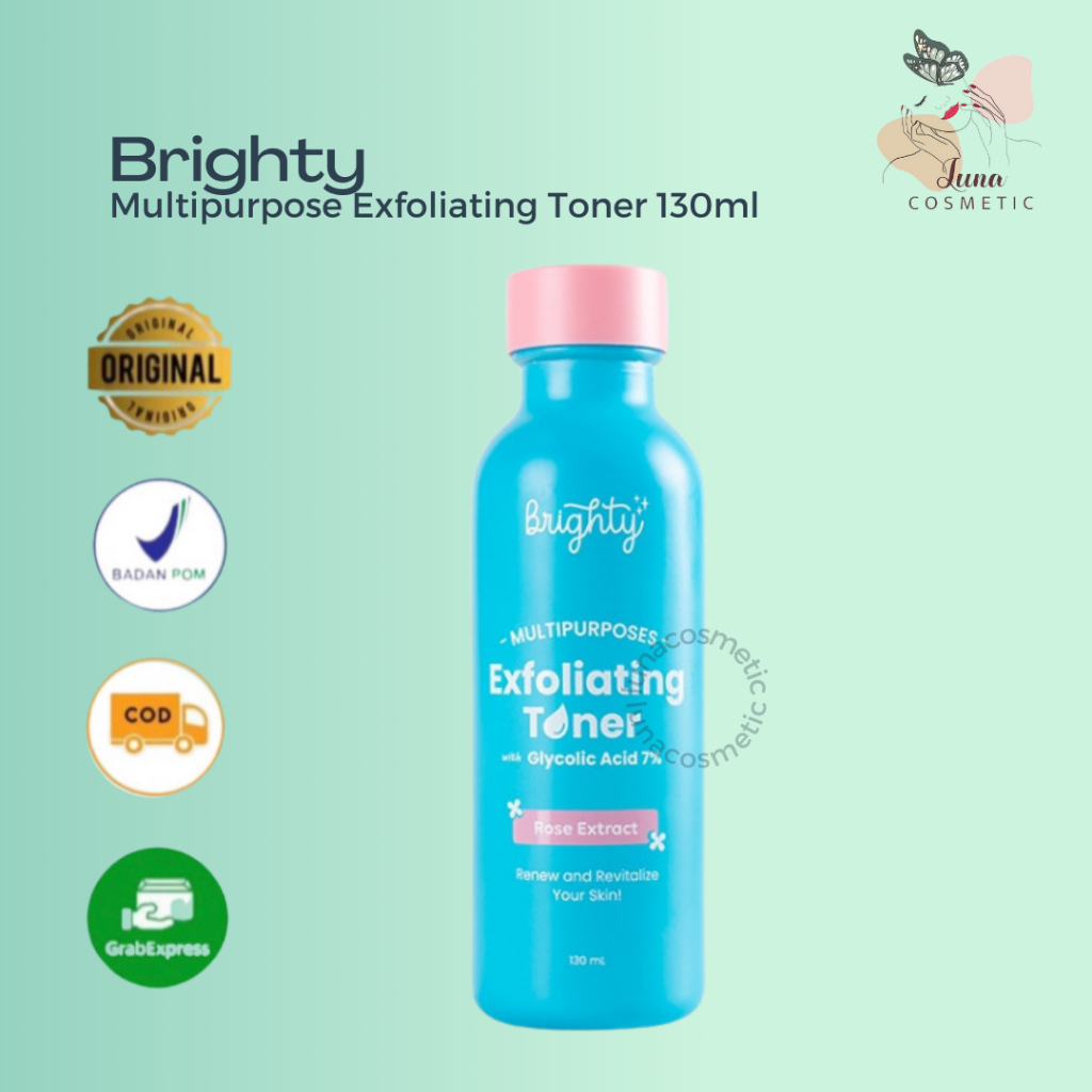 Jual Brighty Multipurpose Exfoliating Toner 130ml | Shopee Indonesia