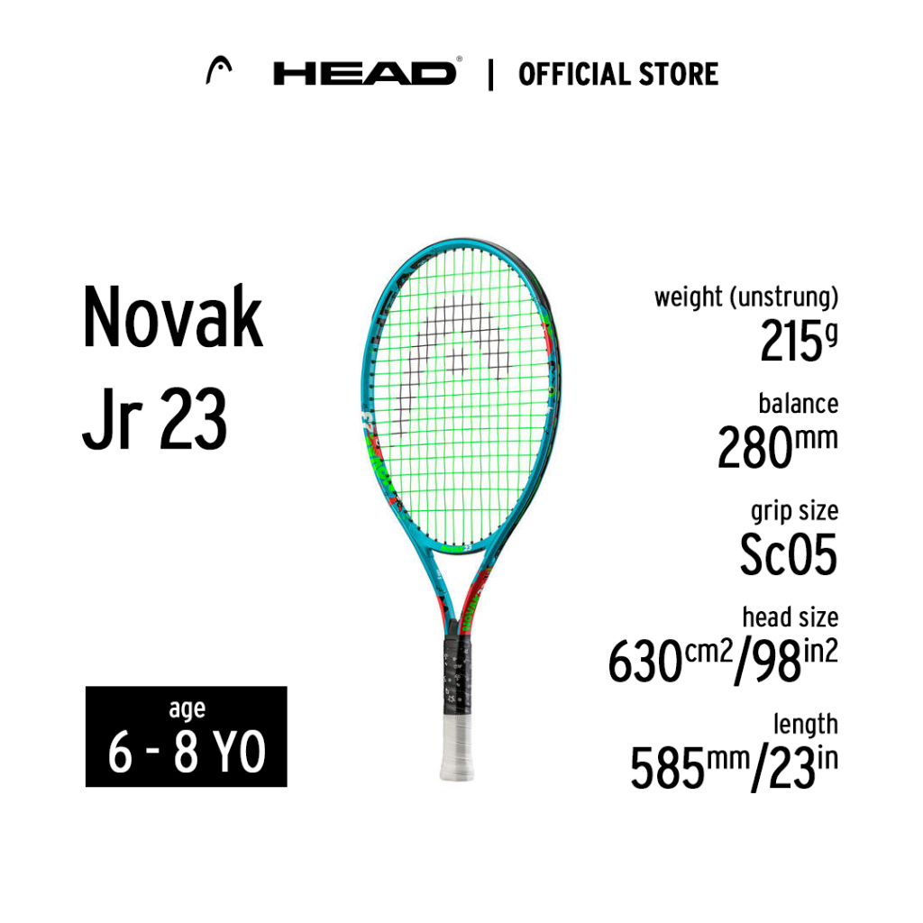 Jual HEAD Racket Novak Junior 23 - Raket Tennis Junior | Shopee Indonesia