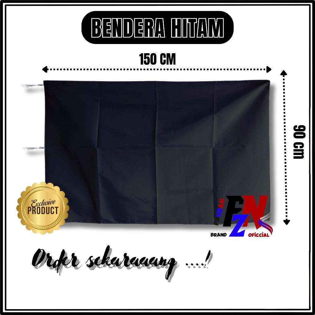 Jual Bendera Polos Warna Hitam Super Jumbo Berbagai ukuran Poliester ...