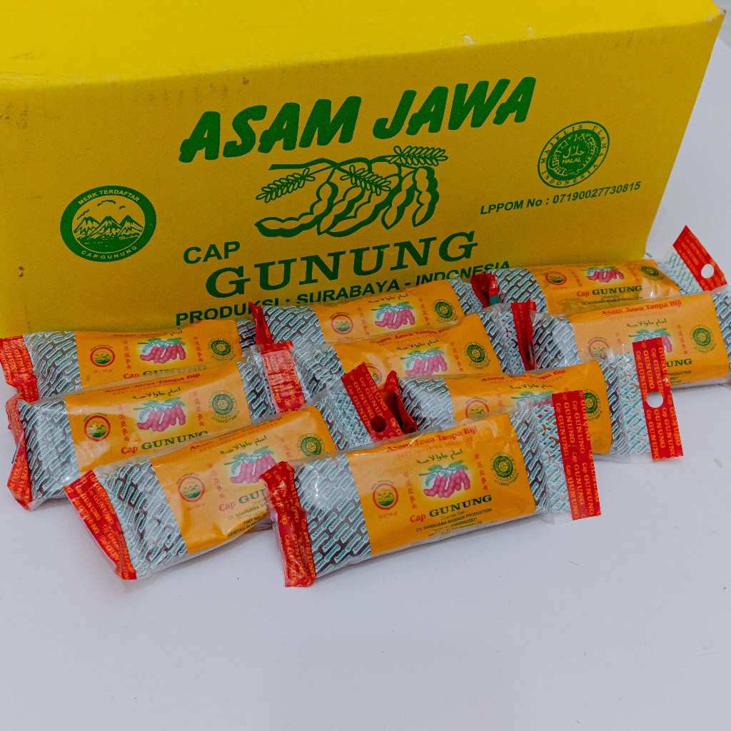Jual ASAM DODOL/Asam Jawa tanpa biji CAP GUNUNG / asam madura @100GRAM ...