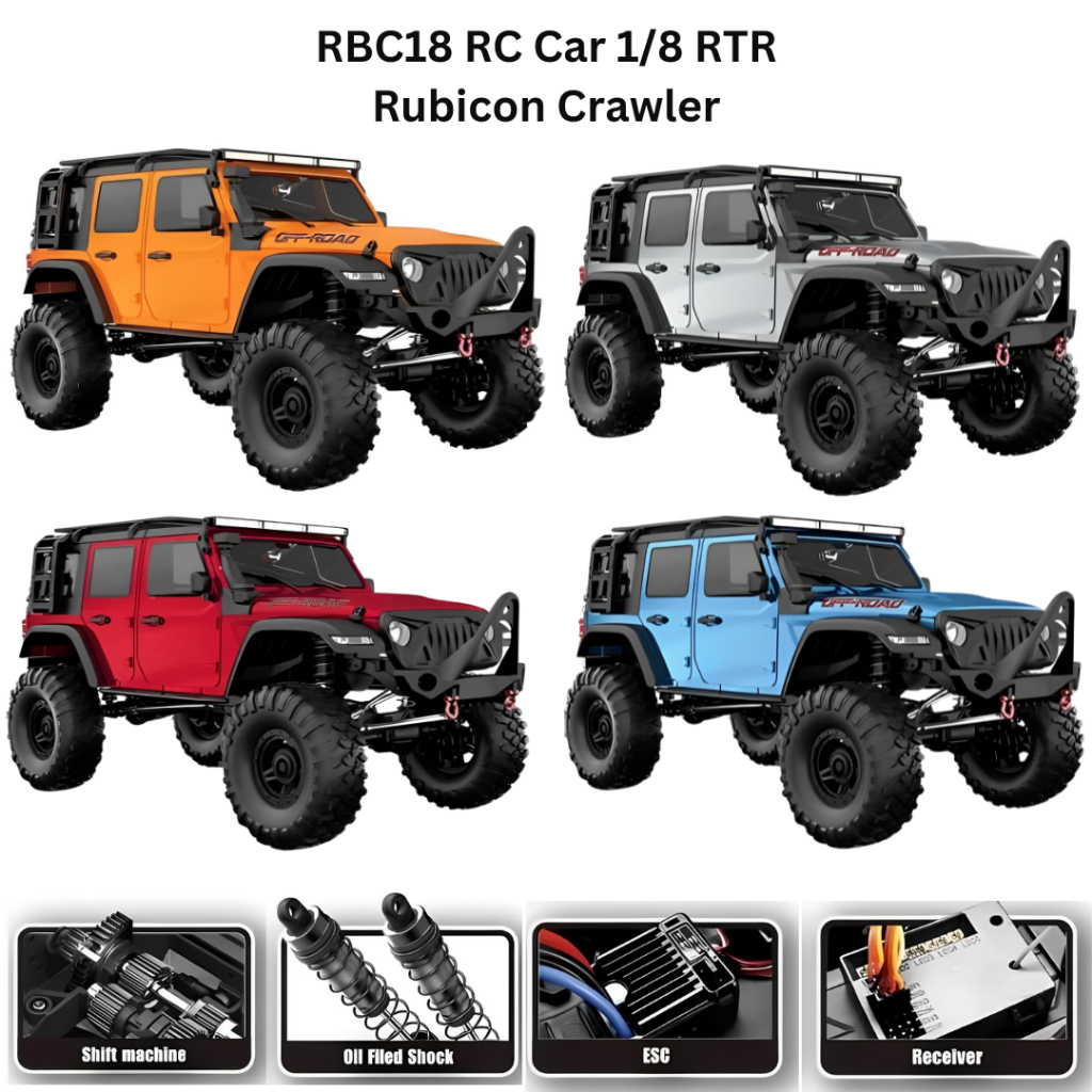 Jual RBC18 RC Car 1/8 RTR Rubicon Crawler / RC Car 4WD / RC Crawler ...