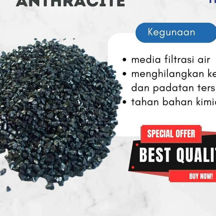 Jual Antrasit Anthracite Media Filter Air 1kg | Shopee Indonesia