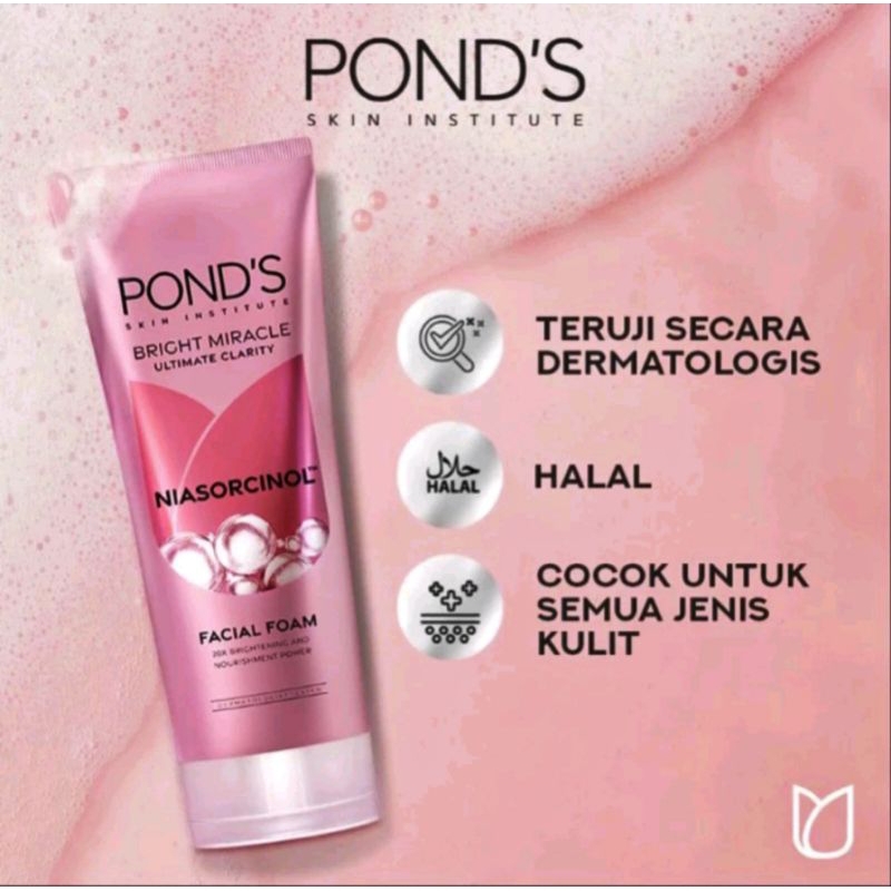 Jual Pond's Bright Miracle Ultimate Clarity Facial Foam 100 g (Besar) | Sabun Cuci Muka Pond's ...