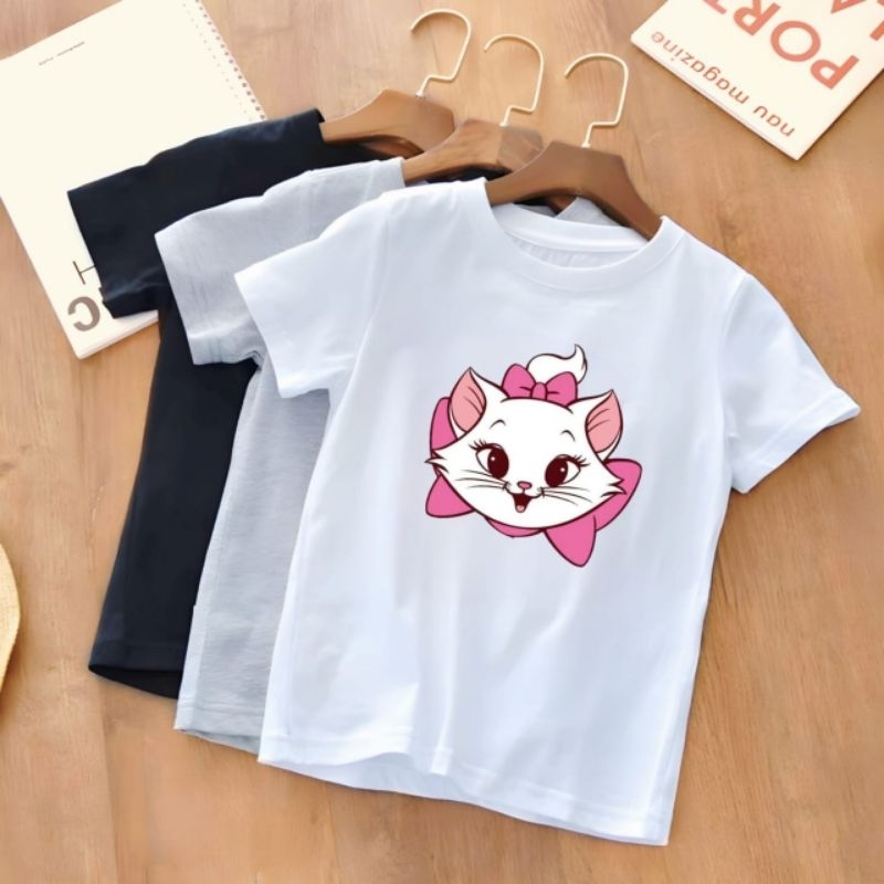 Jual Baju kaos oblong anak pakaian anak cewek berlogo kartun kucing ... Jual Baju kaos oblong anak pakaian anak cewek berlogo kartun kucing ...