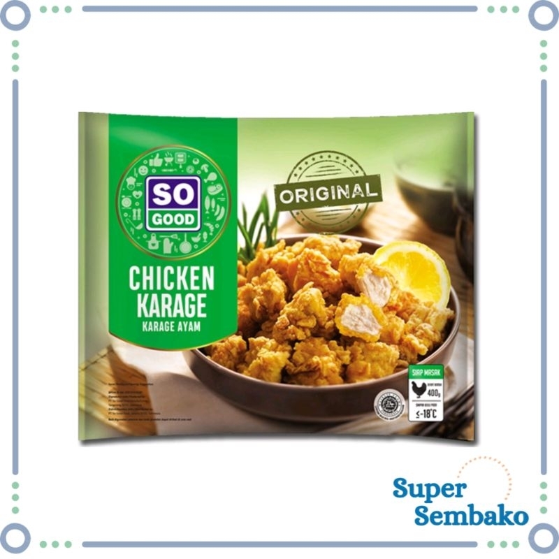 Jual MAKANAN BEKU FROZEN FOOD SO GOOD CHICKEN KARAGE KATSU 400gr ...