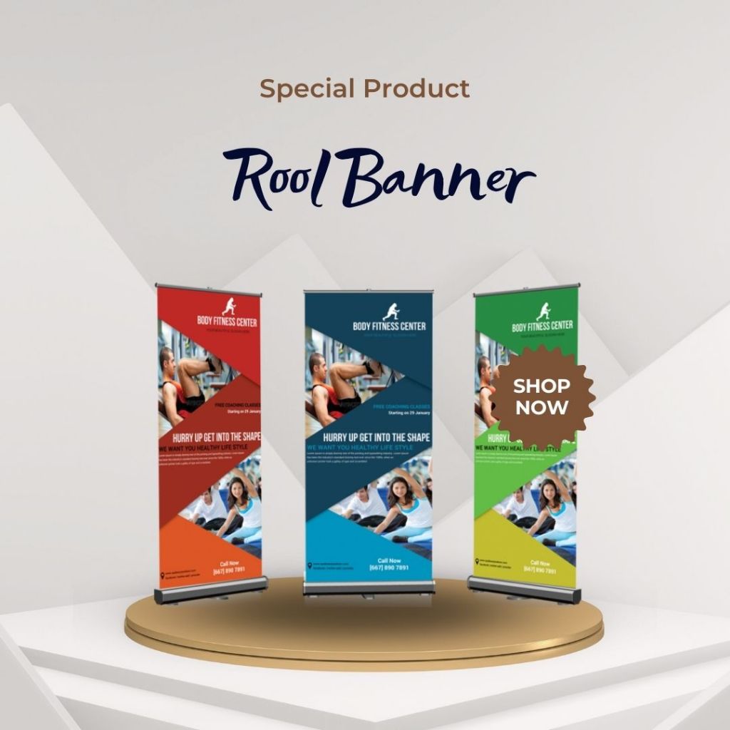 Jual Roll Banner Bahan Albatros 60 cm x 160 cm | Shopee Indonesia