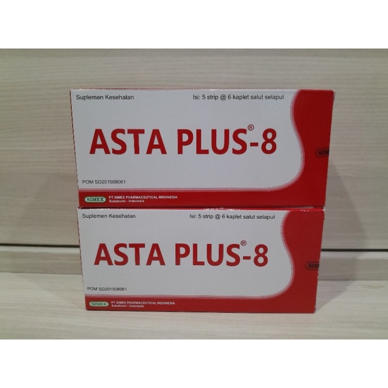Jual Asta Plus -8 vitamin kulit dan daya tahan tubuh( 5strip 6 kaplet ...